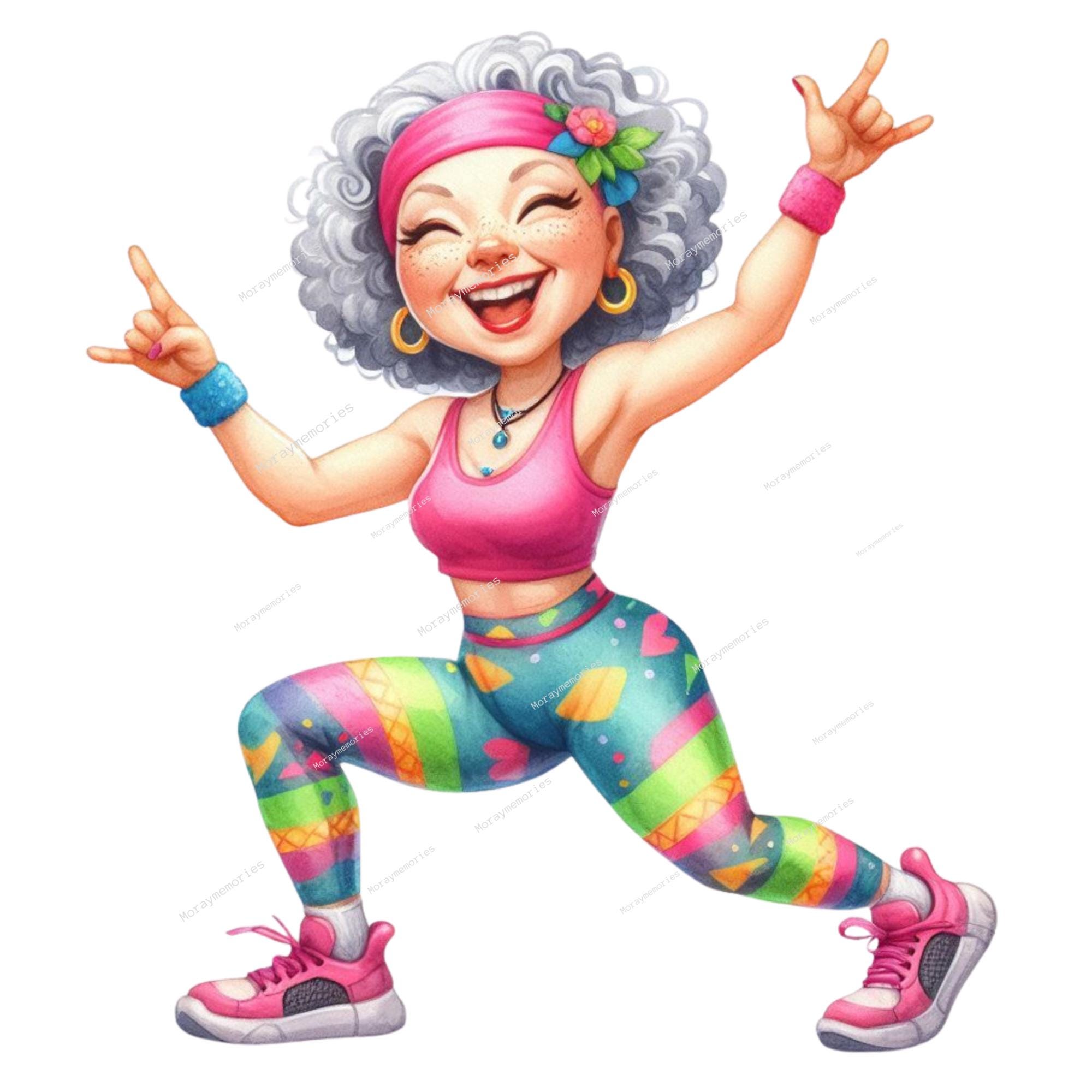 Zumba Queen Senior Edition, 10 High Quality Pngs, Funny Grandma, Senior ...