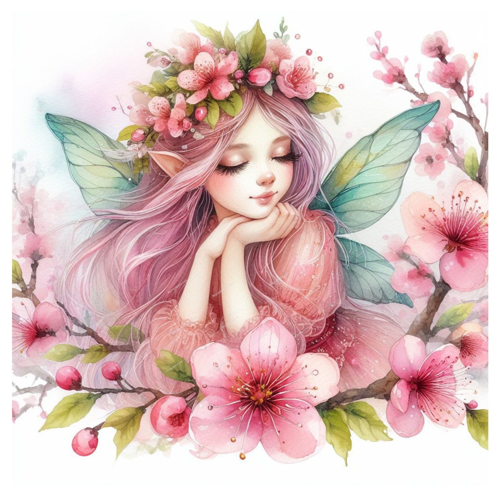 Spring Fairy Png Bundle, Fairy Png, Fairy Illustration Png,mixed Media ...