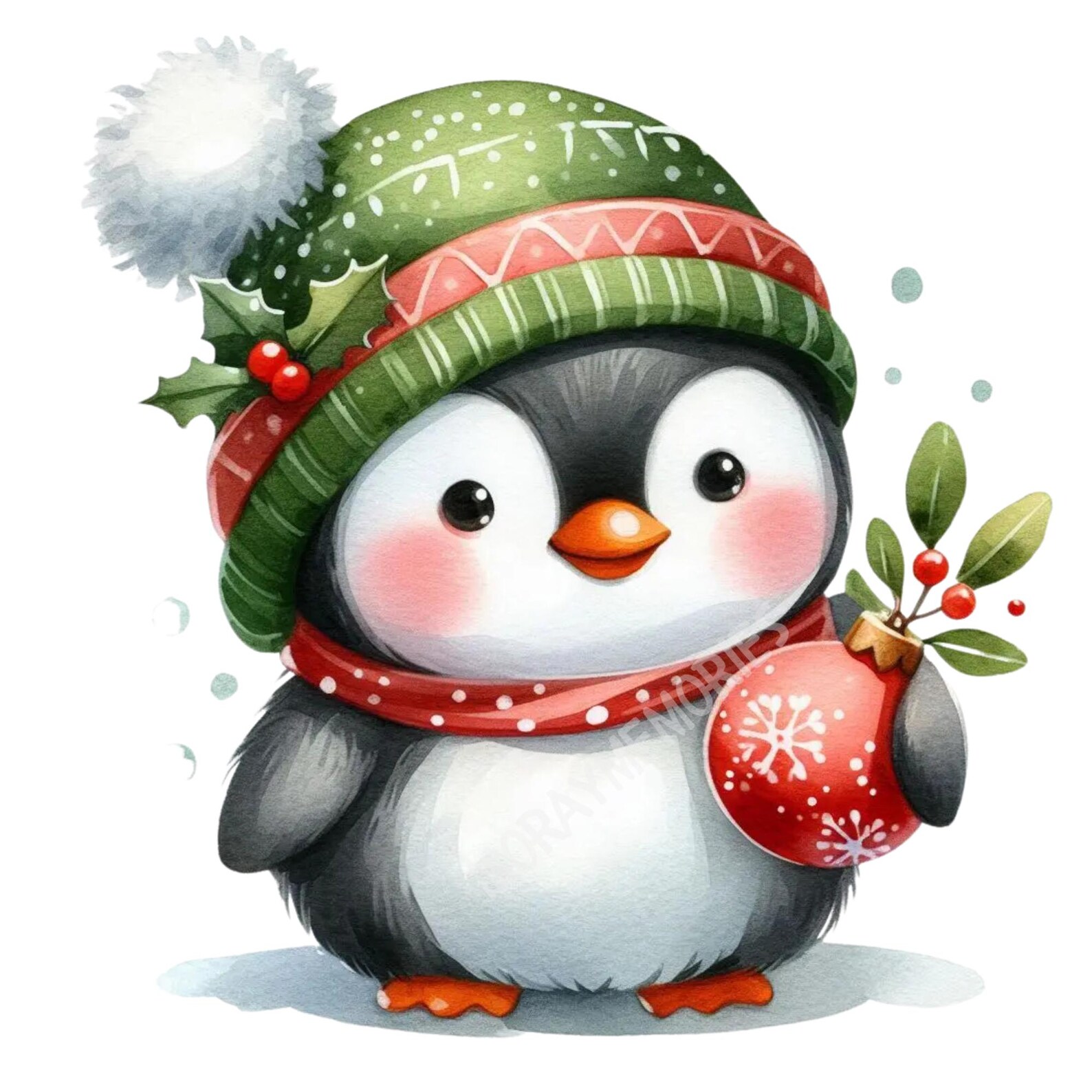 Whimsical Christmas PNG Clipart | Cute Holiday Illustrations for DIY ...