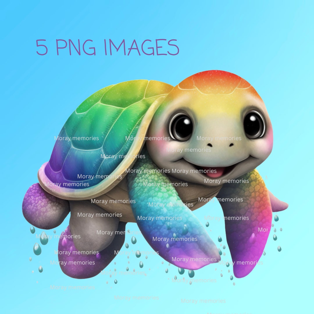 Turtle Sea Turtle Rainbow Ocean Sea Turtle Wall Art - Etsy