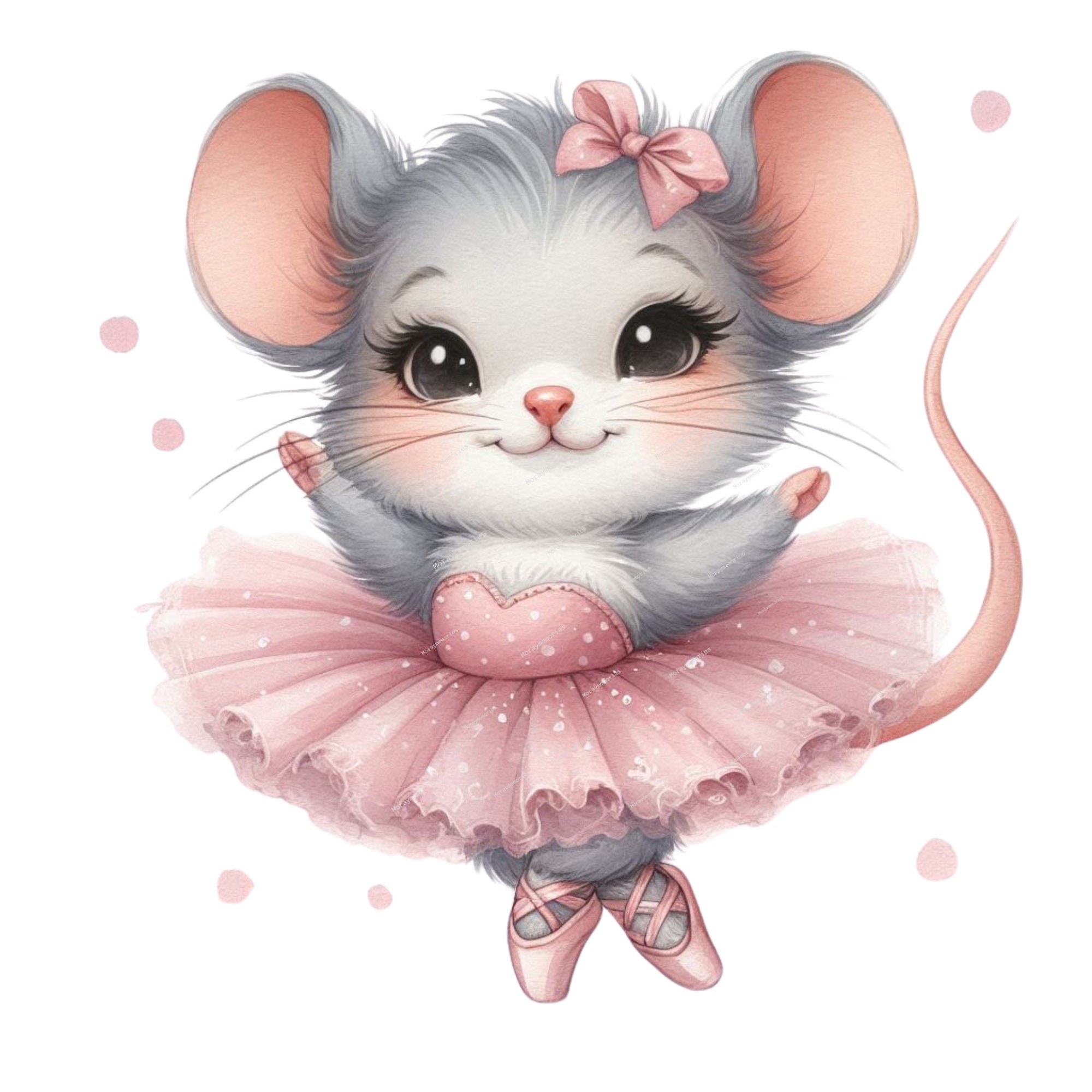 Watercolor Ballerina Mice Clipart, PNG Mouse Clipart, Ballet Mice in ...