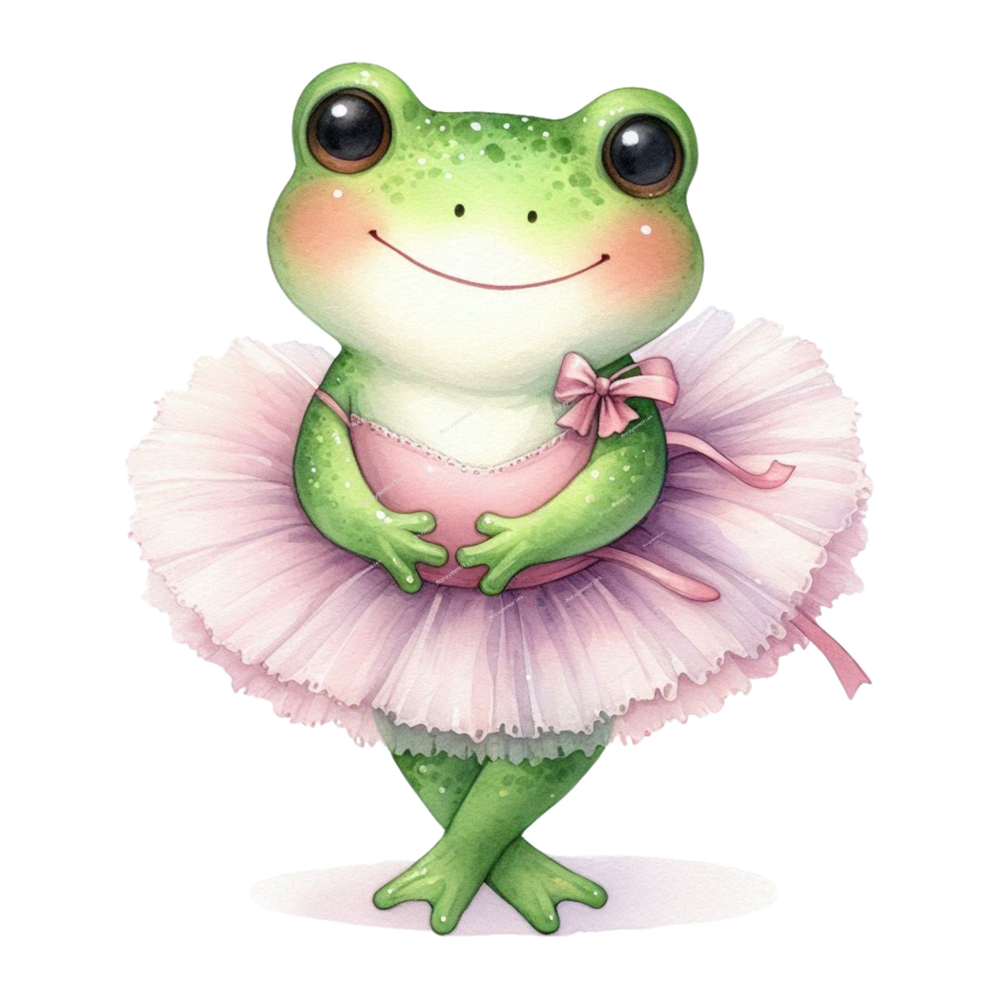 Cute Watercolor Frog Clipart Bundle | PNG Baby Frogs & Cute Animal ...