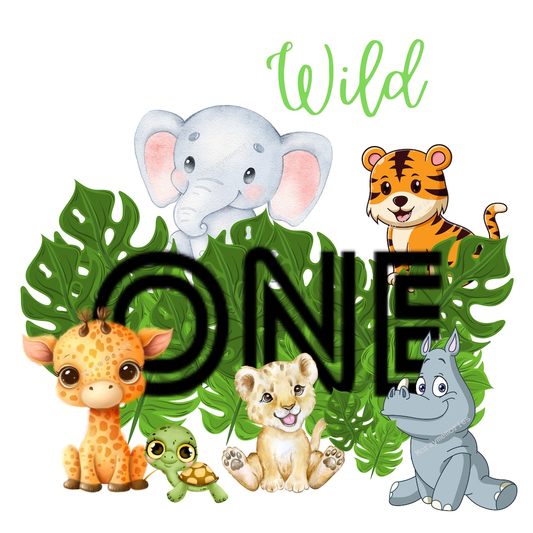 Wild ONE, Wild One Birthday, 1st Birthday PNG, Safari T-shirt Transfer ...