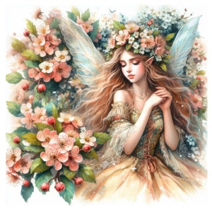 May Fairy Clipart Bundle, Fairy Png, Fairy Illustration Png, Birth ...