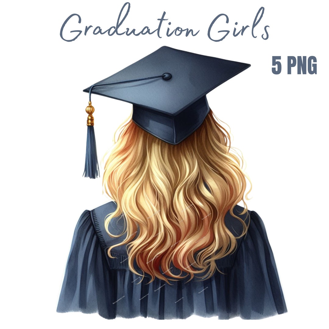 Graduation Clipart Bundle, Graduation Girl Clipart, Graduation PNG ...