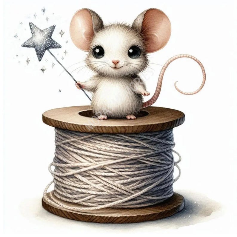10 Christmas Mouse Clipart Images – Watercolor Spool Art | High-quality ...