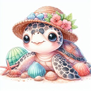 Adorable Baby Turtle PNG Bundle for Sublimation & Clipart Lovers,sea ...