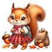 Cute Back to School Squirrel Clipart, High Quality Pngs, Nursery Art ...