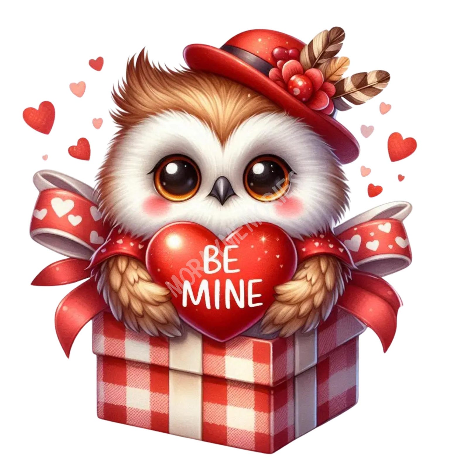 Valentine Owl Clipart Bundle – 10 Cute Pngs, Owls, Hearts, Roses, Love ...
