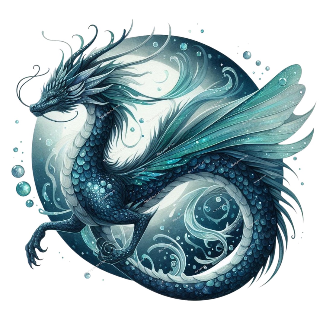 Elemental Dragons Clipart Bundle | Fire, Water, Earth, Air and Ice ...