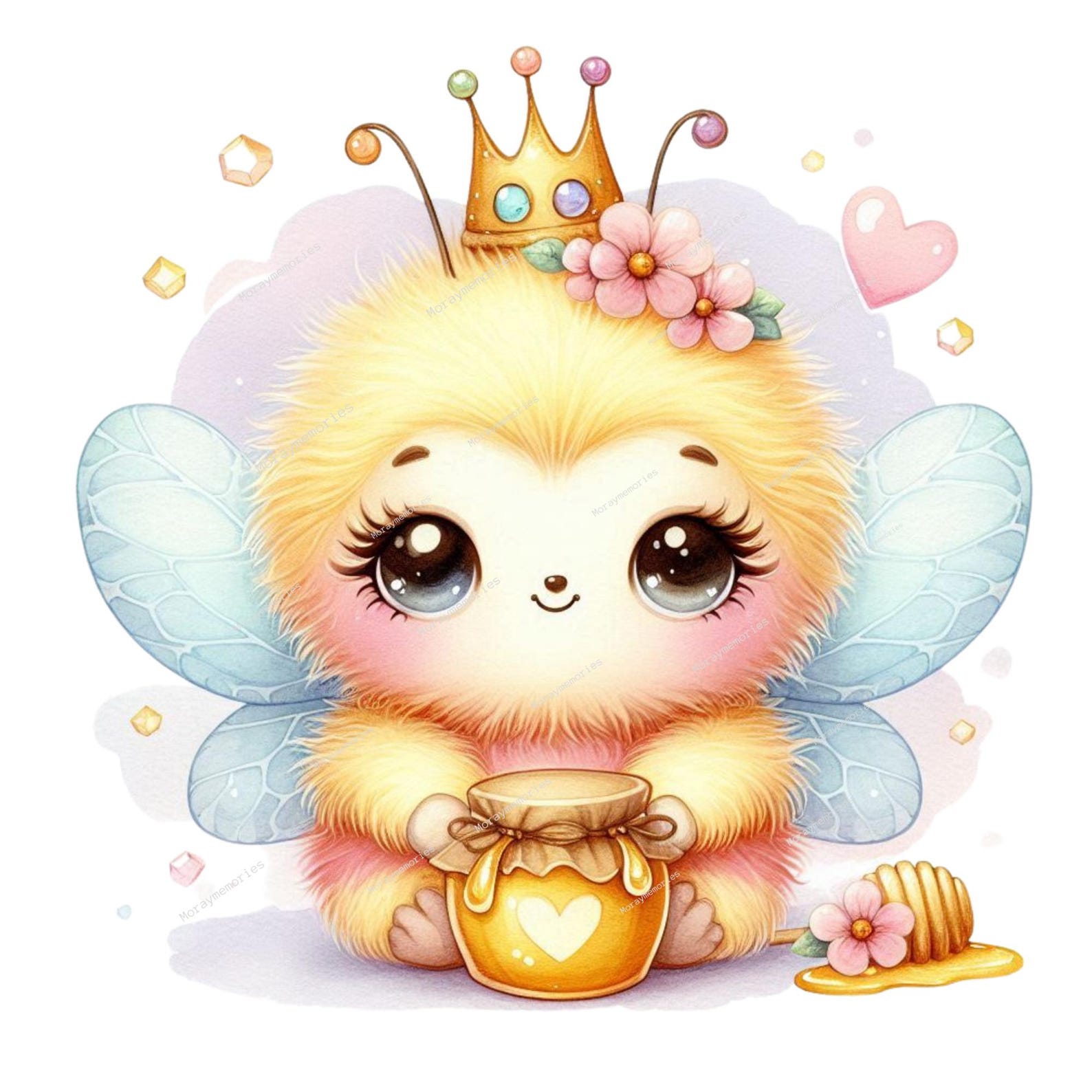 10 Cute Honey Bee Clipart PNG Bundle – Adorable Bees for Scrapbooking ...