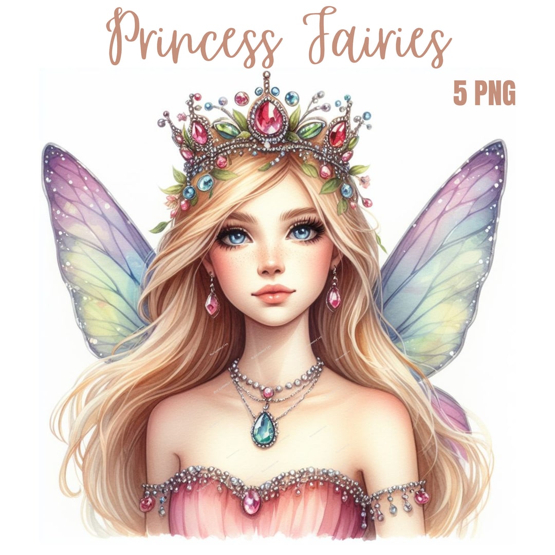 Princess Fairy Clipart Bundle, Fairy Png, Fairy Illustration Png,mixed ...