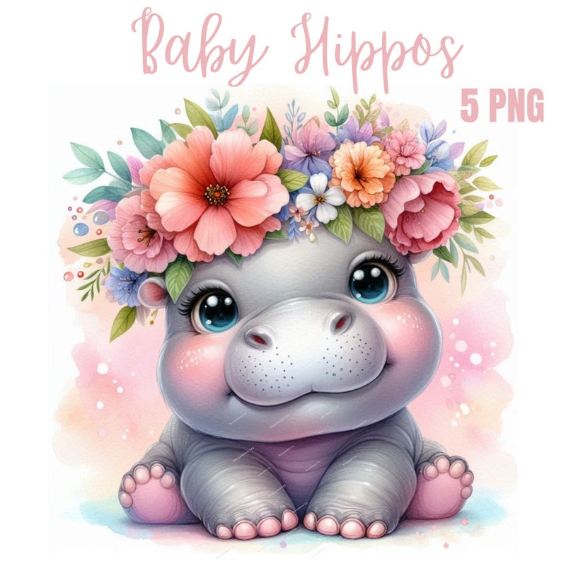 Hippos Image - Etsy