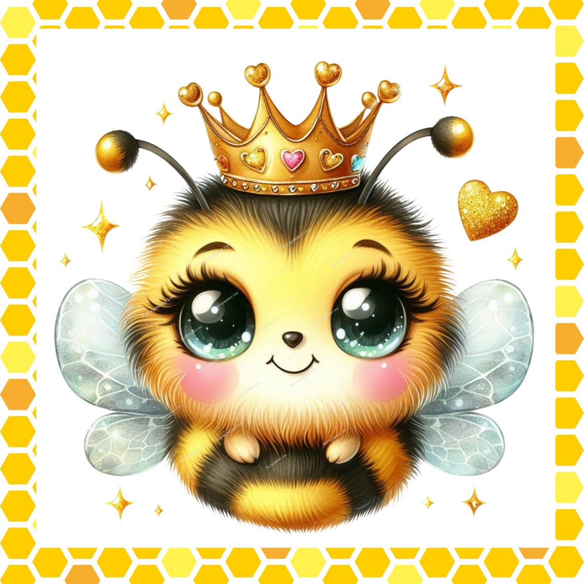 10 Cute Honey Bee Clipart PNG Bundle – Adorable Bees for Scrapbooking ...