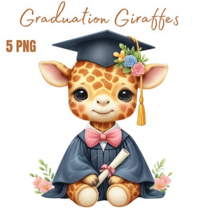 Nursery Graduation Giraffe Sublimation Design, PNG, Graduation Giraffe ...