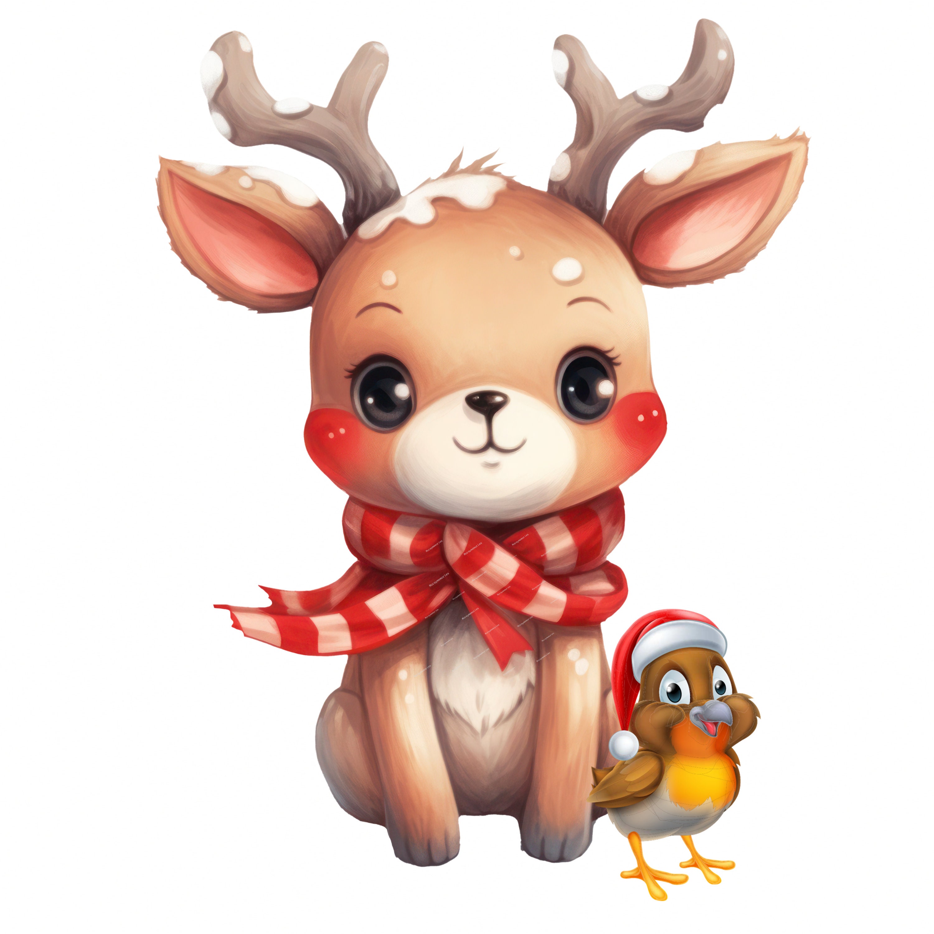 Cute Christmas Reindeer Cartoon