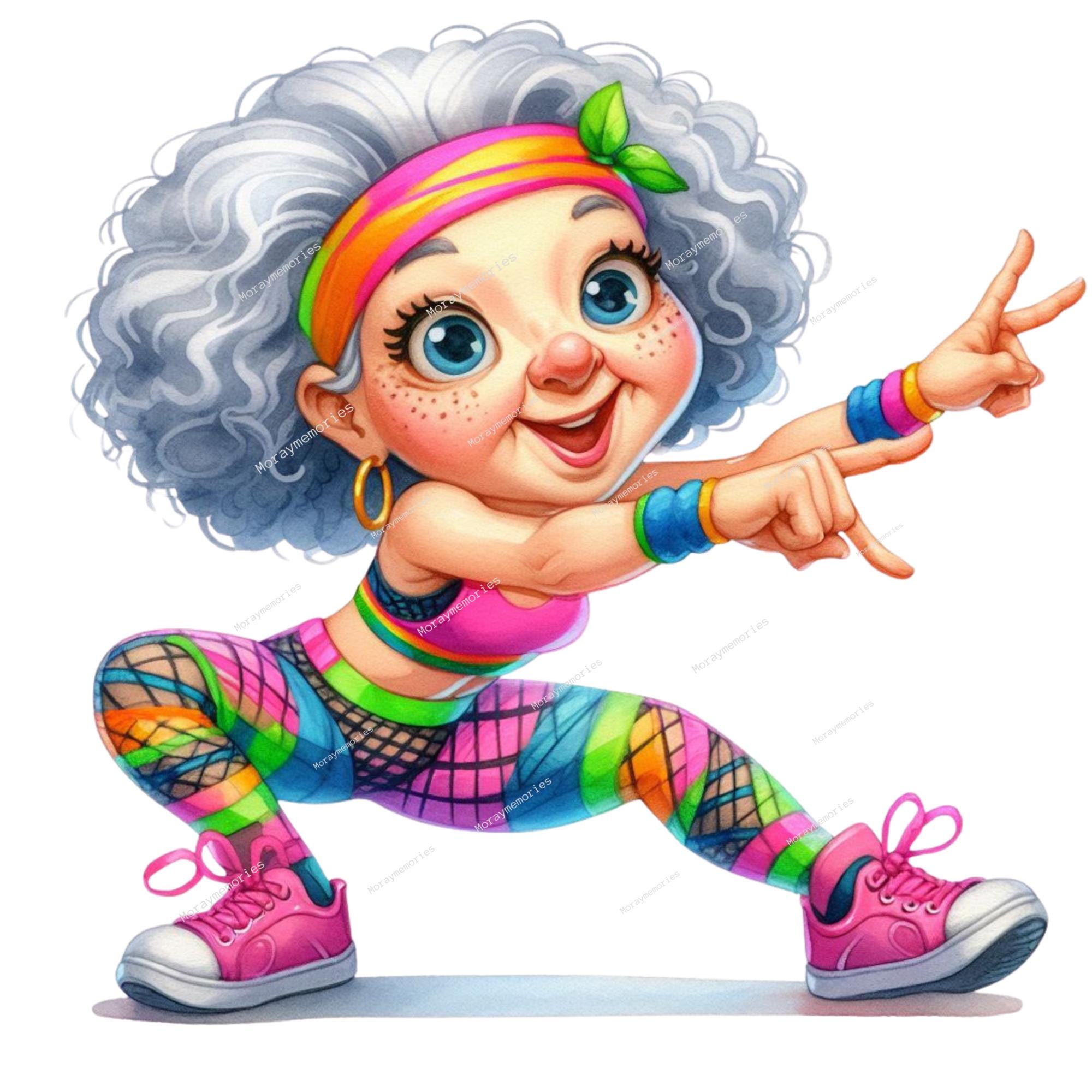 Zumba Queen Senior Edition, 10 High Quality Pngs, Funny Grandma, Senior ...