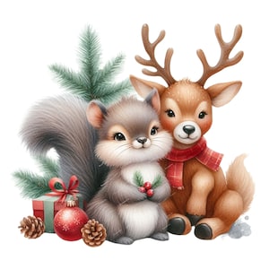 Christmas Squirrel Clipart, High Quality Pngs, Memory Book, Junk ...