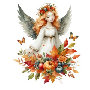 Autumn Angel Clipart, Halo Clipart, Heaven Clipart, Pastel Angel PNG ...