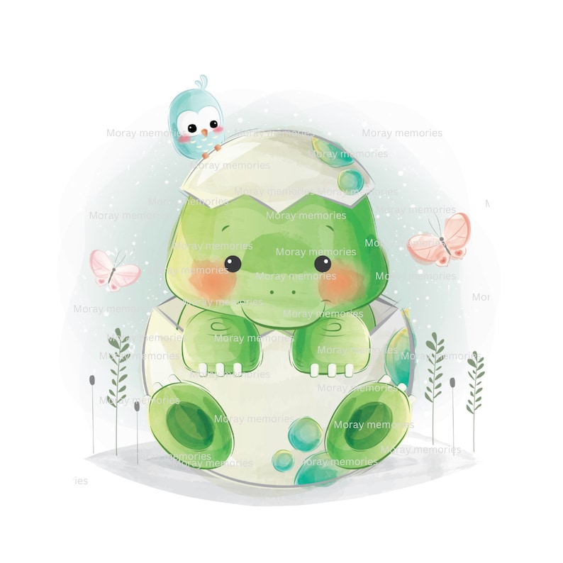 Baby Dino in A Hatched Egg, Dinosaur, Clipart, Baby Dinosaur Png, Baby Shower, Baby Boy ...