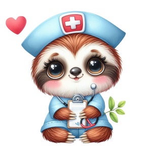 Nurse Animals Clipart, PNG Baby Animal Nurse Clipart, Medicine Cartoon ...