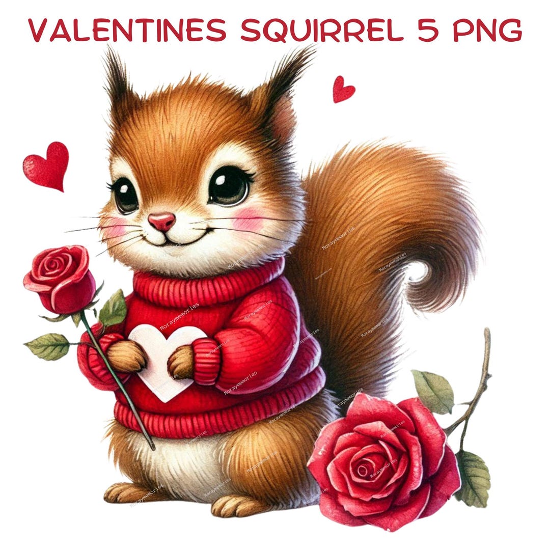 Valentines Squirrel Clipart, High Quality Pngs, Memory Book, Junk ...