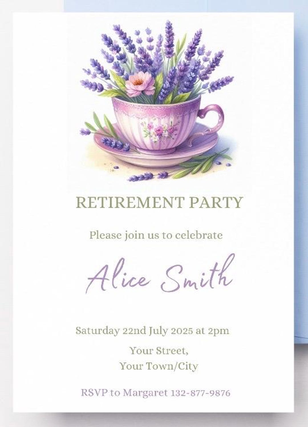 Editable Retirement Invitation Template, Instant Download, Editable ...