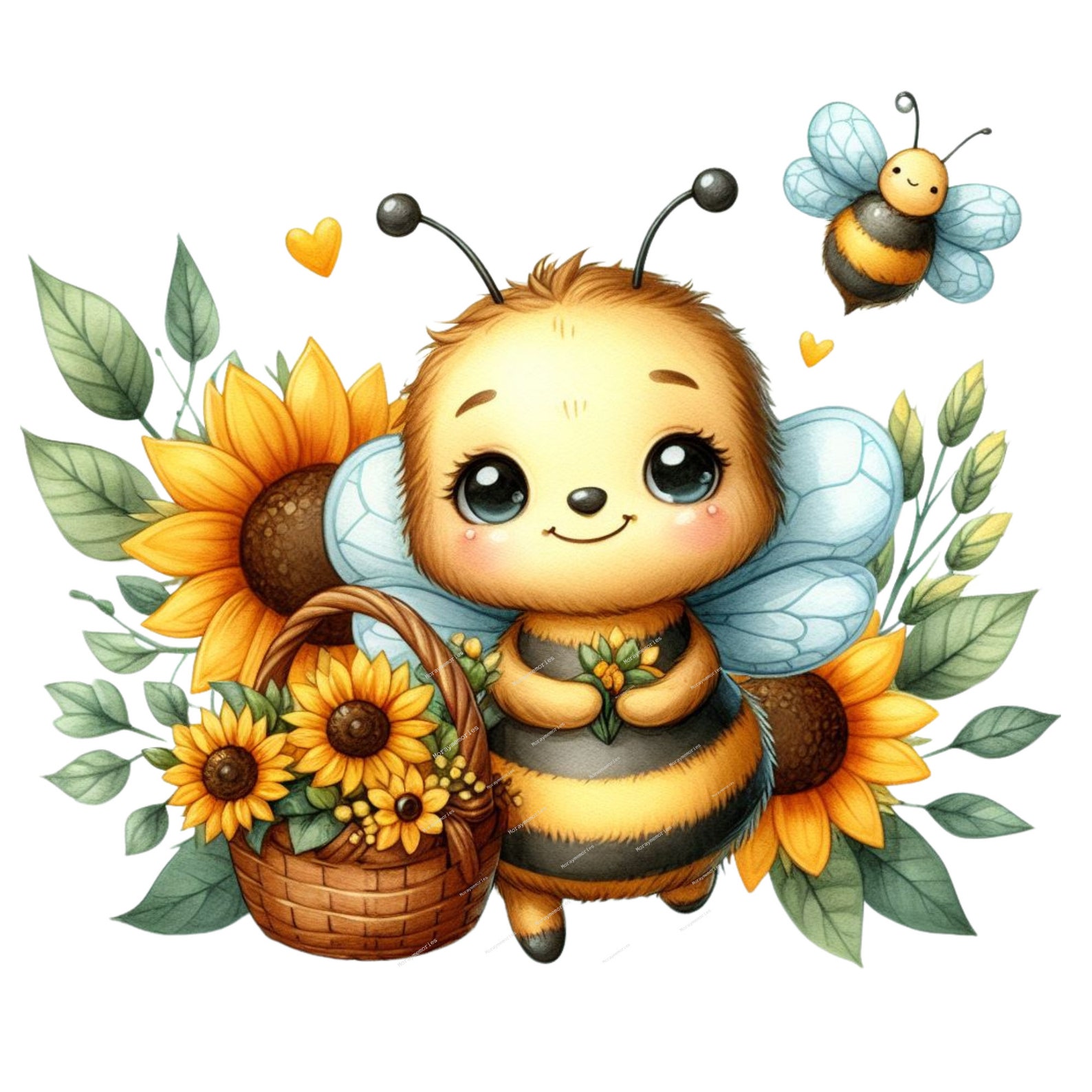 Sweet Bees Clipart Bundle PNG – Cute Honey Bee Clipart Set, Adorable ...