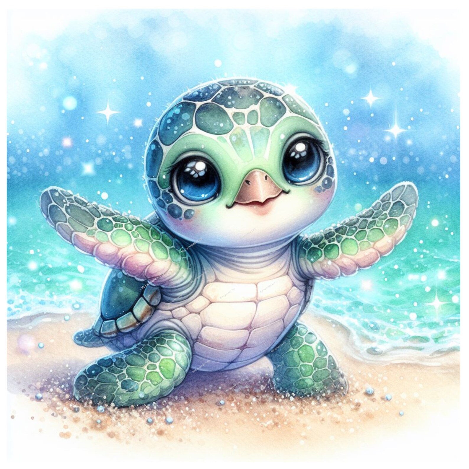 Adorable Baby Turtle PNG Bundle for Sublimation & Clipart Lovers,sea ...