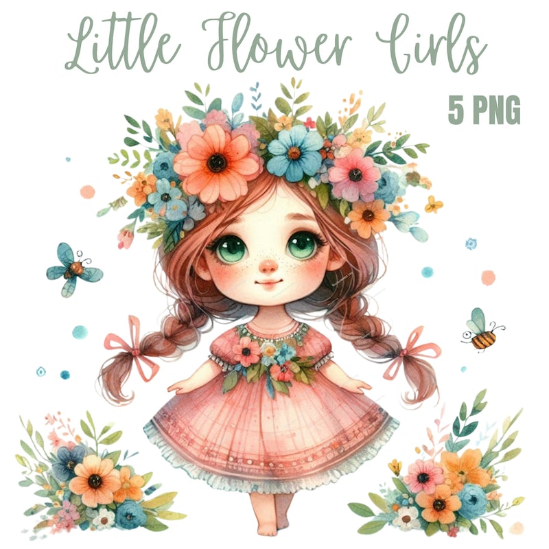 Cute Girls Clipart - Etsy