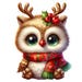 Adorable Christmas Owl Clipart Bundle – Cute Holiday Owls PNG for Cards ...