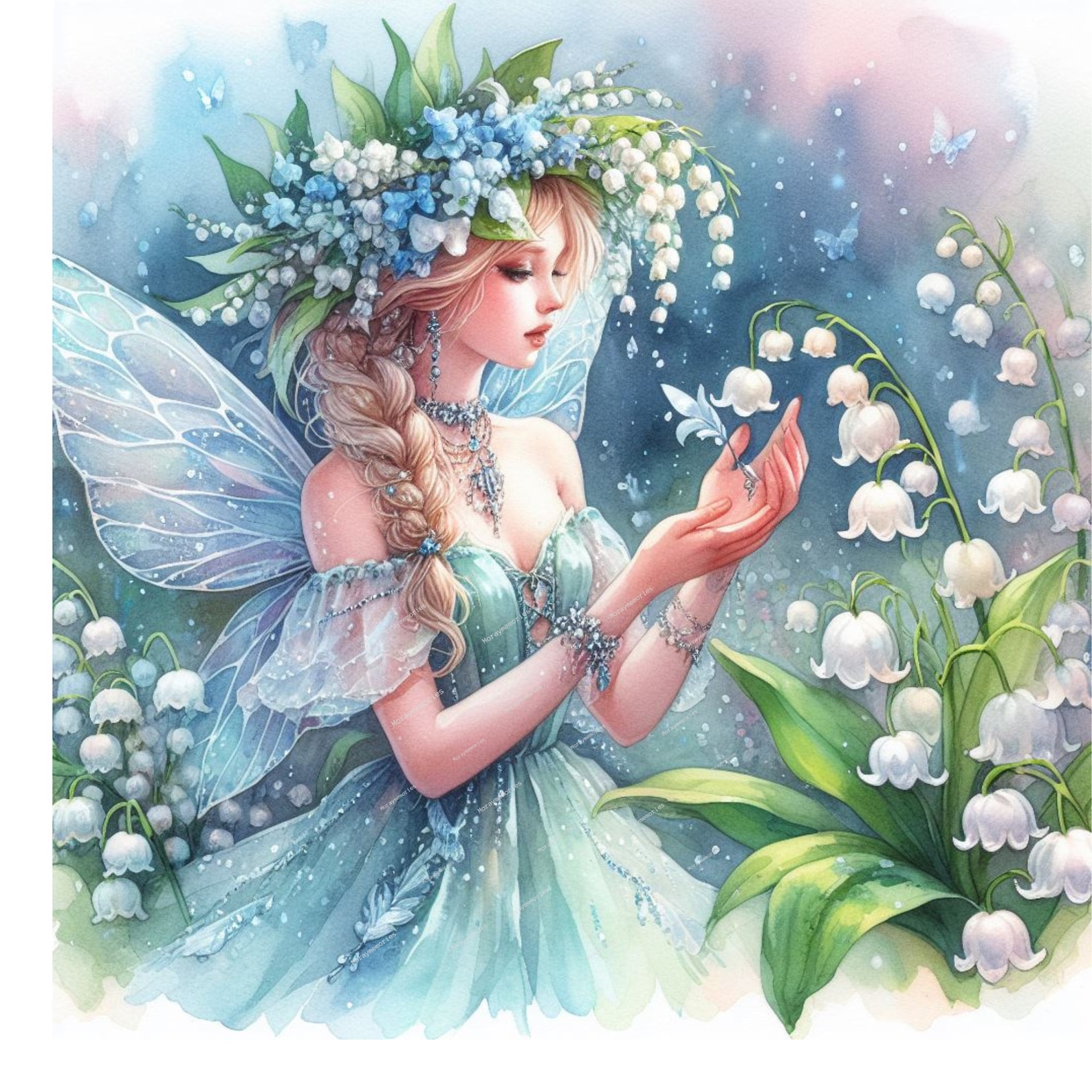 May Fairy Clipart Bundle, Fairy Png, Fairy Illustration Png, Birth ...
