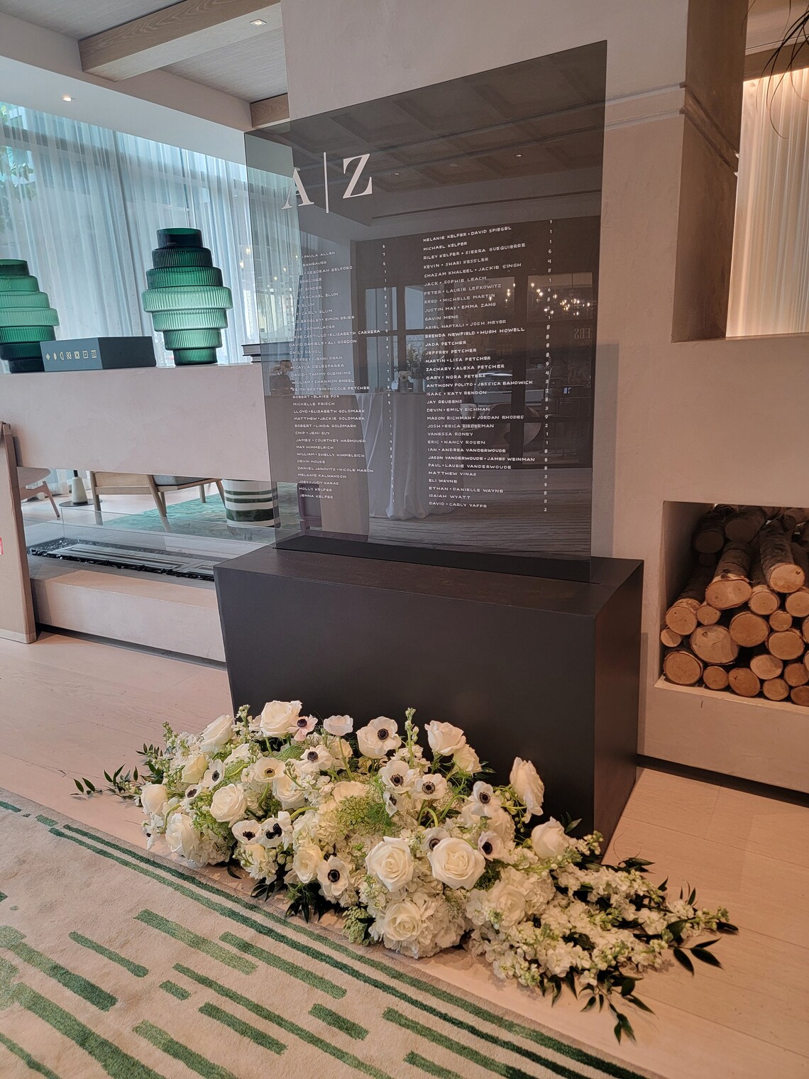 Acrylic Seating Chart With Elevated Base- for Delivery in South Florida ...