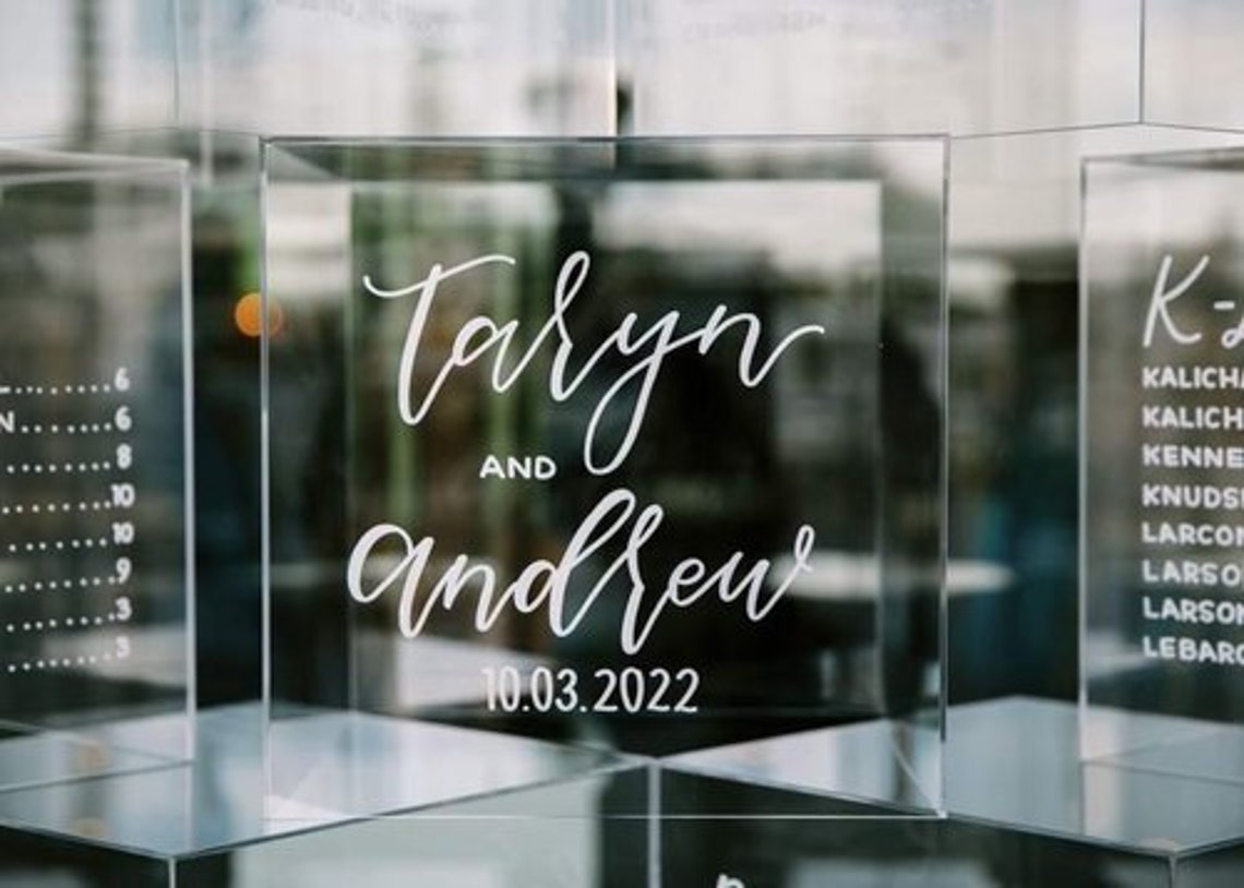Acrylic Cube Seating Chart Display- for Delivery to South Florida Area ...