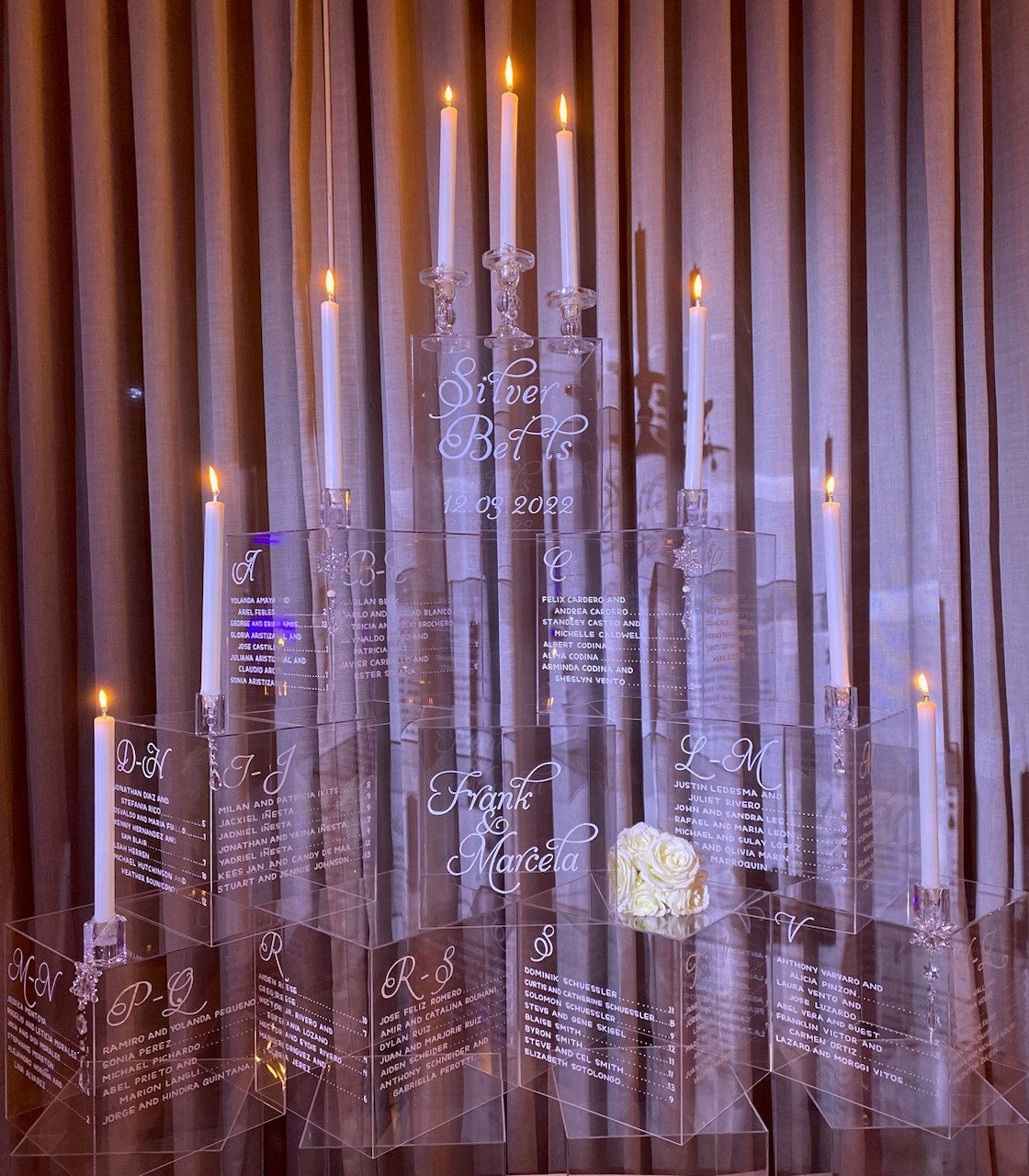 Acrylic Cube Seating Chart Display- for Delivery to South Florida Area ...