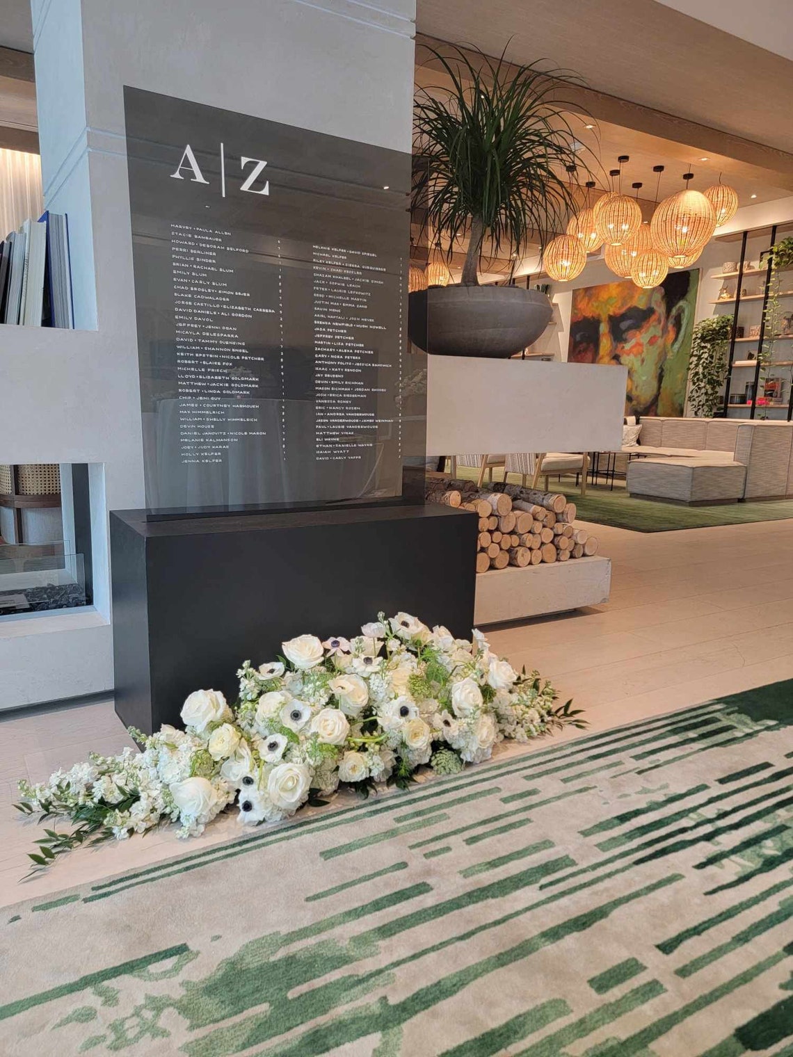 Acrylic Seating Chart With Elevated Base- for Delivery in South Florida ...