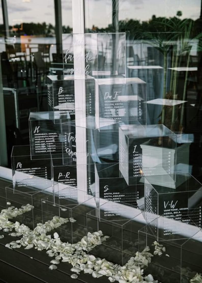 Acrylic Cube Seating Chart Display- for Delivery to South Florida Area ...