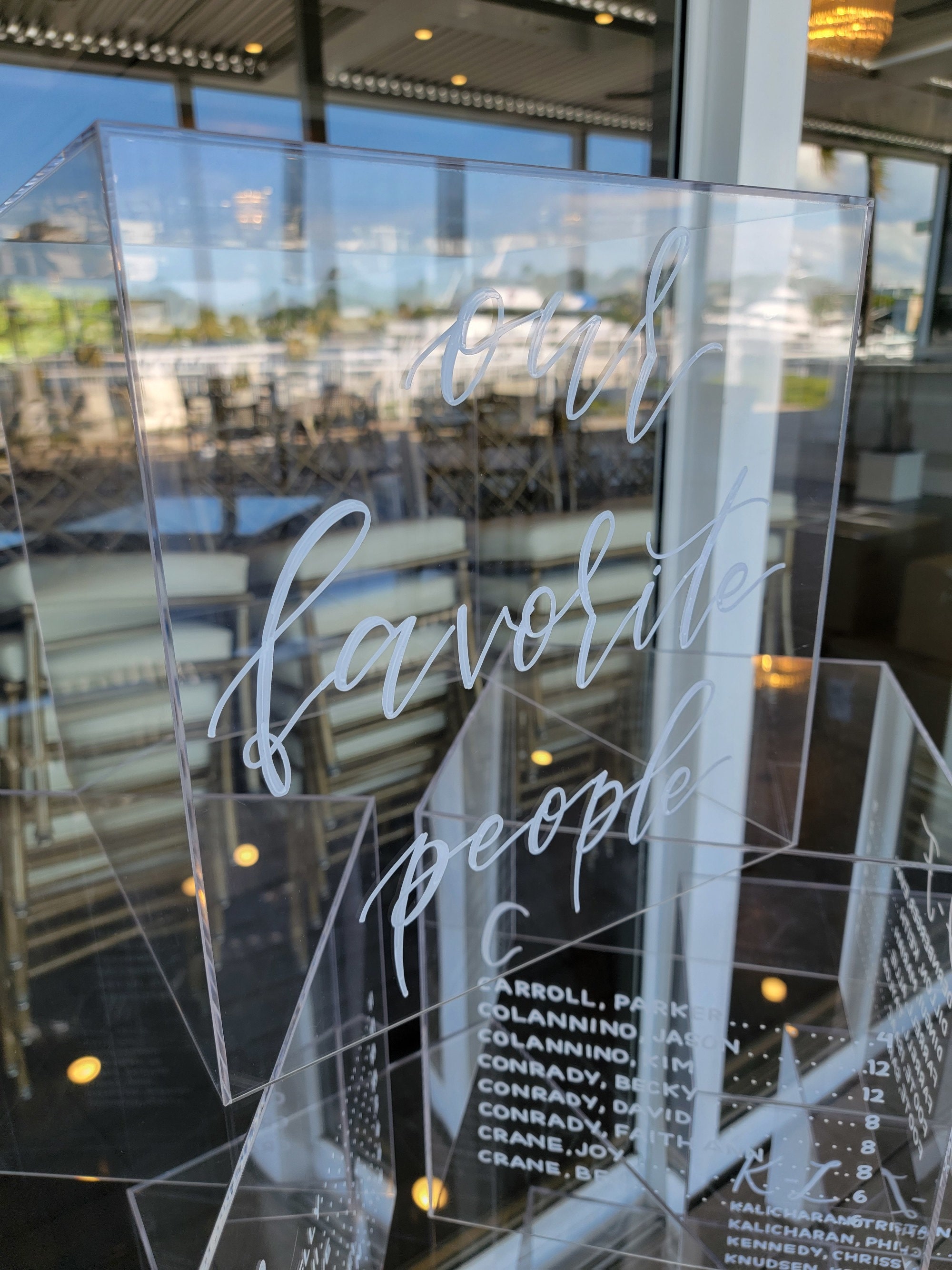 Acrylic Cube Seating Chart Display- for Delivery to South Florida Area ...