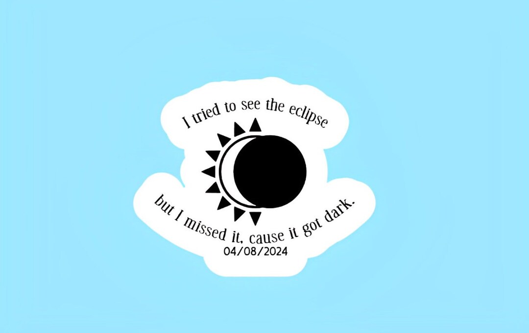 2024 Solar Eclipse Sticker Set, Eclipse Sticker for Laptop, April 8 ...