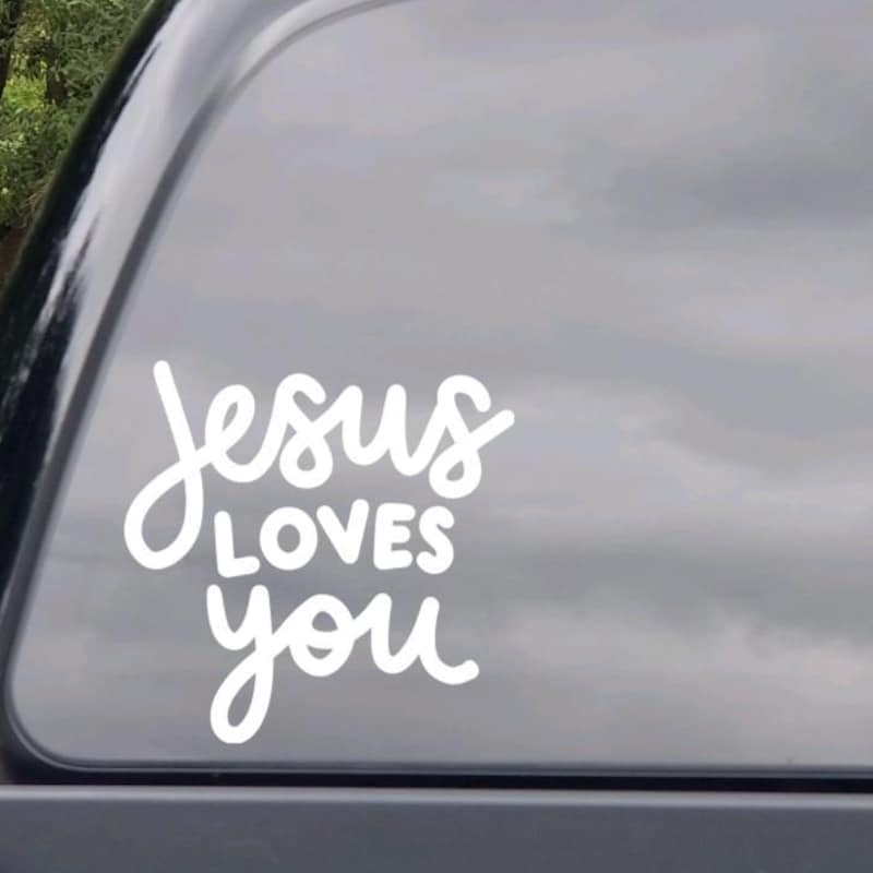 Jesus Car Decal - Etsy