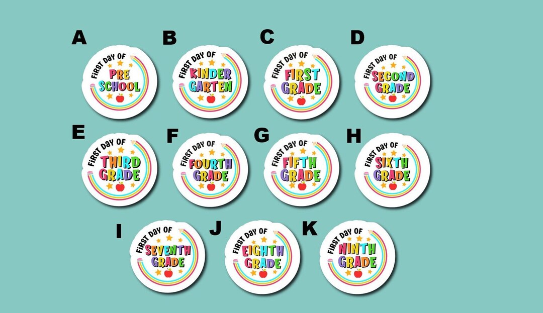 First Day of School Stickers Back to School Stickers School Stickers ...