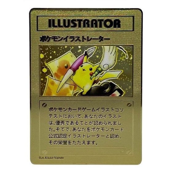 Pikachu Illustrator Card - Etsy UK