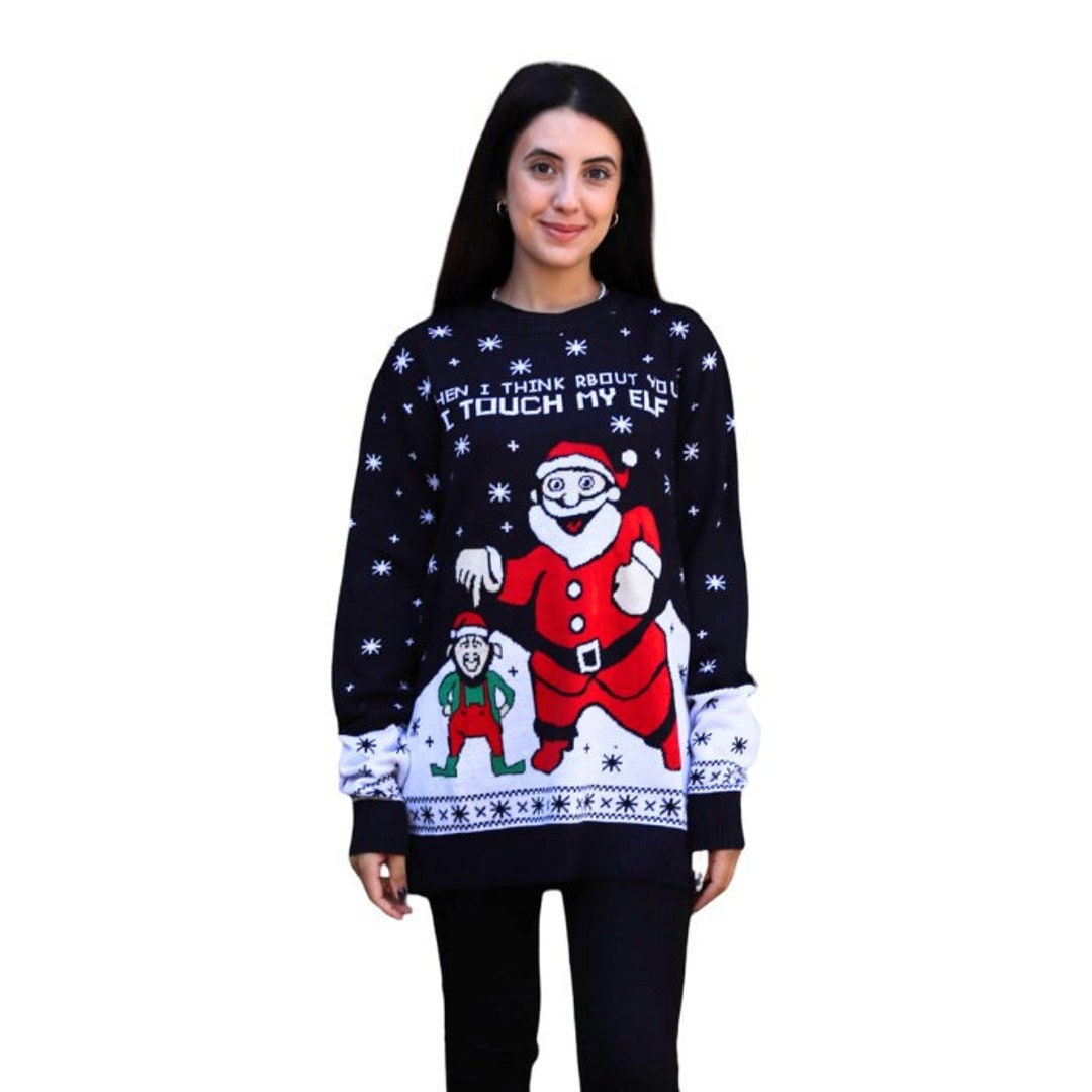 Women's Touch My Elf Ugly Christmas Sweater - Etsy