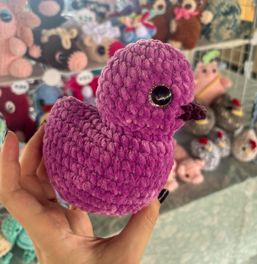 Bubbles the Ducky / Handmade Crocheted Rubber Ducky Amigurumi ...