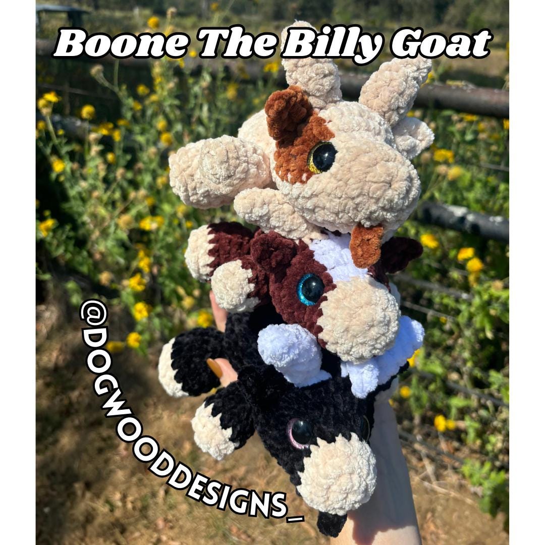 Boone the Billy Goat Crochet Pattern: Amigurumi Farm Animal (PDF ...