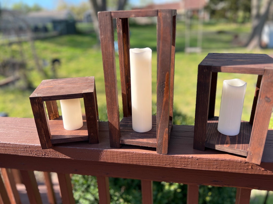 Wooden Lantern for Rustic-themed Weddings Lantern Wooden for Indoor or ...