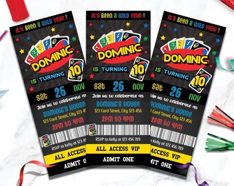 Uno Party Invitation - Etsy