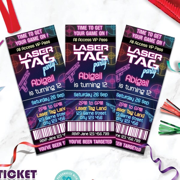 Laser Tag Birthday - Etsy