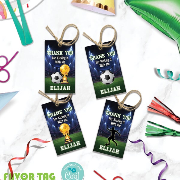 Soccer Thank You Tag - Etsy