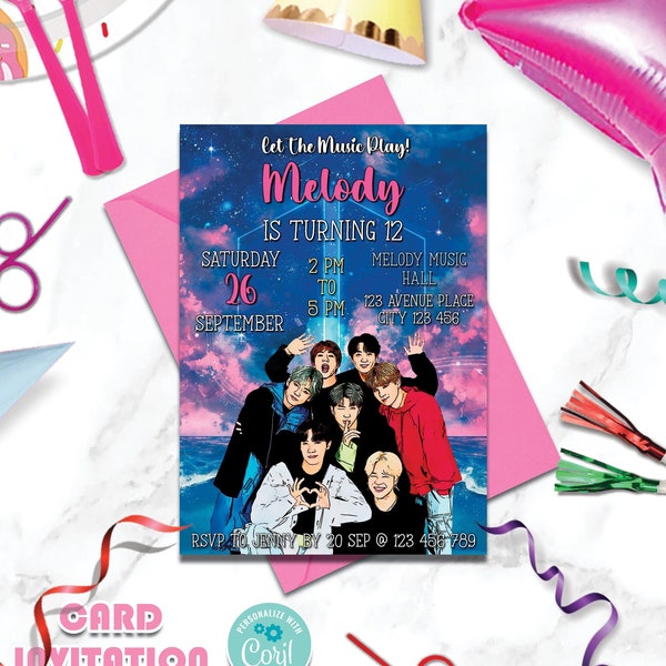 Kpop Invitation - Etsy